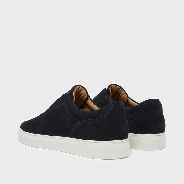 Harrys London - Aaron Suede Trainers in Navy | Nigel Clare