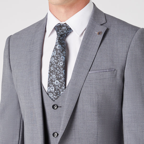 Remus - Luca Slim 3 Piece Suit in Light Grey | Nigel Clare
