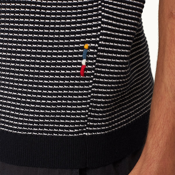 Orlebar Brown - Roddy Classic Fit Polo in Navy/White | Nigel Clare
