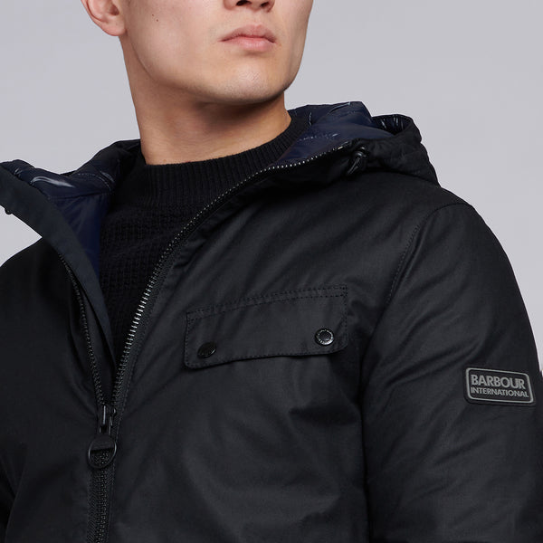 Barbour Intl - Vision Wax Jacket in Black | Nigel Clare